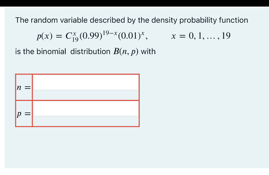 Solved The random variable described by the density | Chegg.com