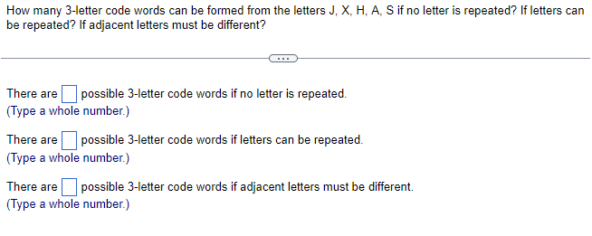 How many 3-letter code words can be formed from the | Chegg.com