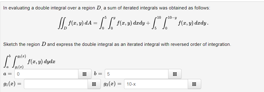 Solved In evaluating a double integral over a region D, a | Chegg.com