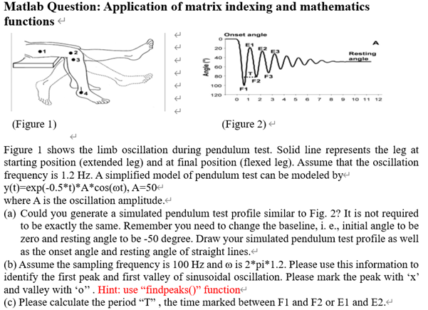 Matlab Question Application Of Matrix Indexing And 