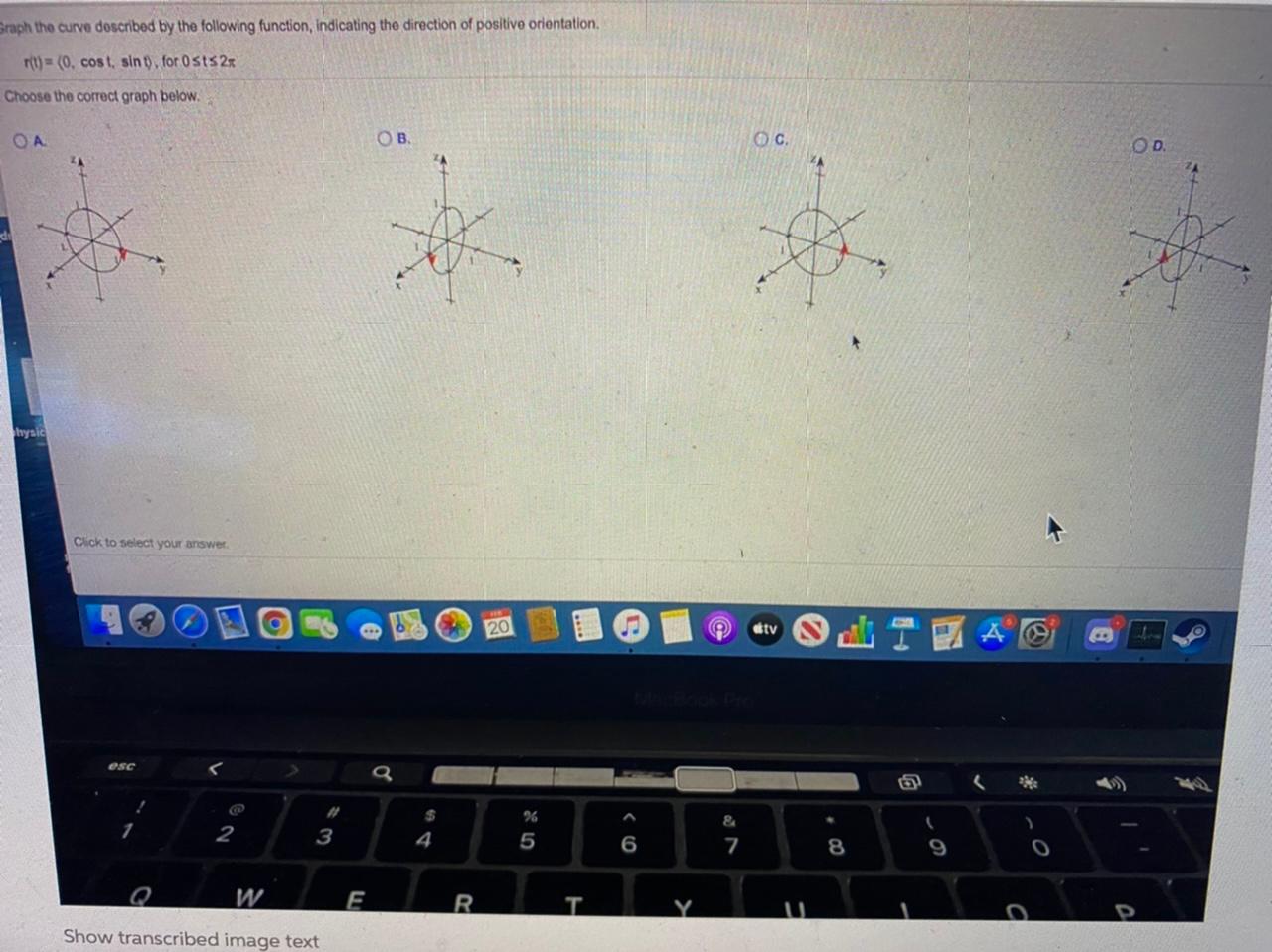 Solved Graph the curve described by the following function, | Chegg.com