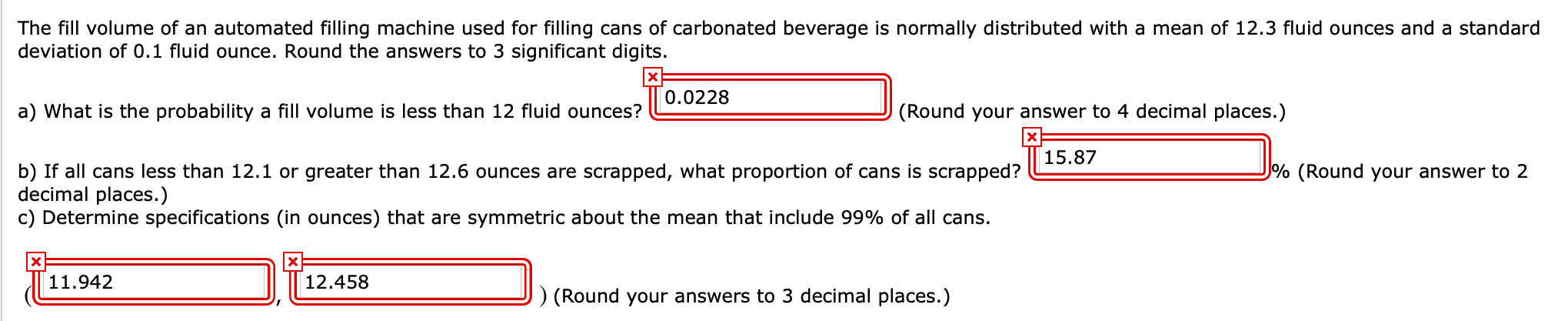 Solved The fill volume of an automated filling machine used | Chegg.com