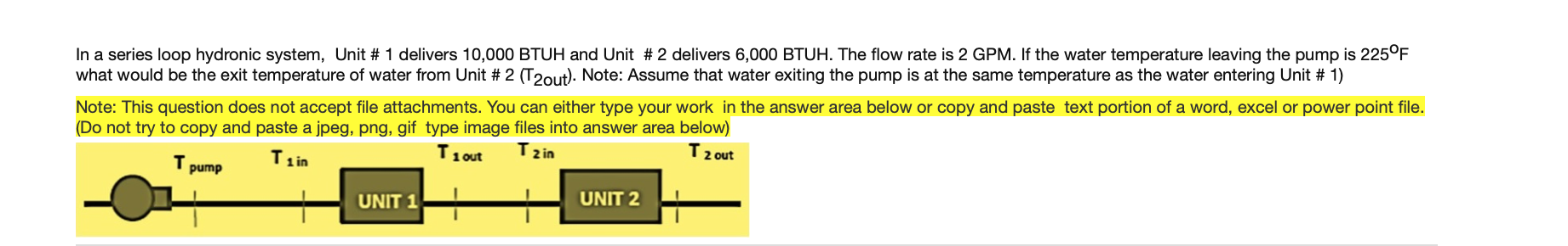 Solved In a series loop hydronic system, Unit # 1 delivers | Chegg.com