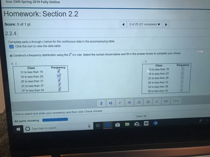 Solved Stat 3309 Spring 2019 Fully Online Homework: Section | Chegg.com