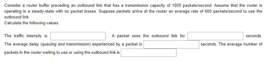 Solved Consider a router buffer preceding an outbound link | Chegg.com