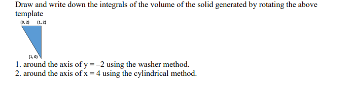 Solved Draw and write down the integrals of the volume of | Chegg.com