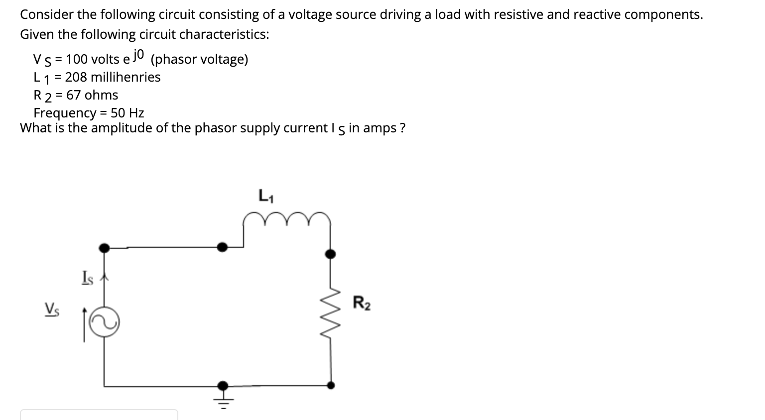 Solved Consider the following circuit consisting of a | Chegg.com