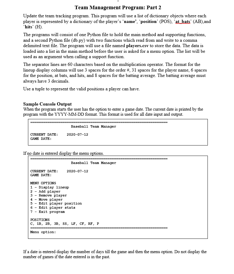 Requesting assistance for the following program: To | Chegg.com