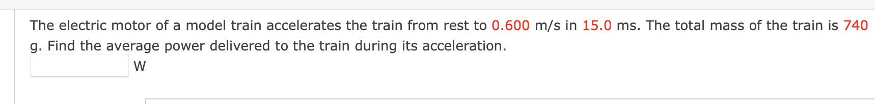 Solved The electric motor of a model train accelerates the | Chegg.com