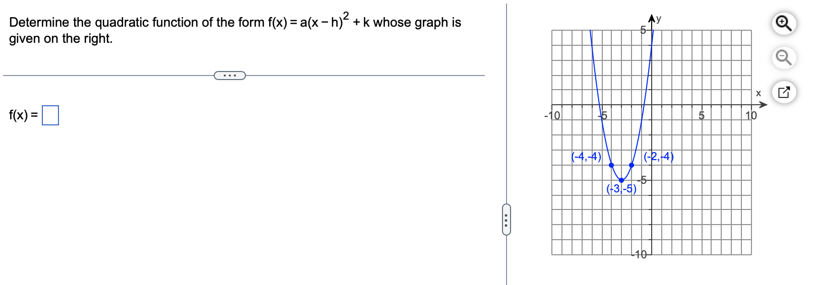Solved Determine the quadratic function of the form | Chegg.com