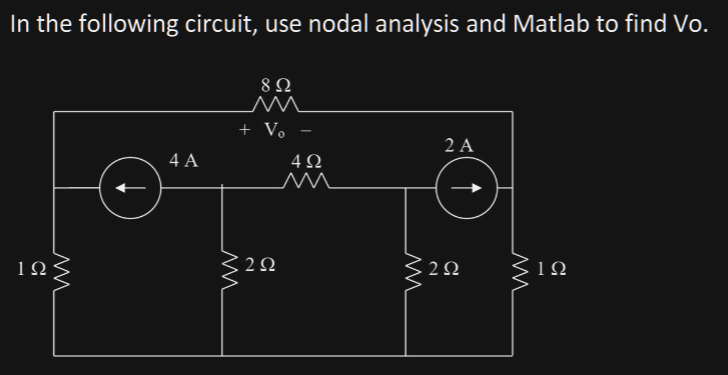 Solved In the following circuit, use nodal analysis and | Chegg.com