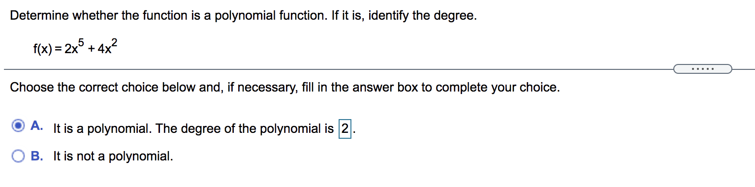 Solved Determine whether the function is a polynomial | Chegg.com