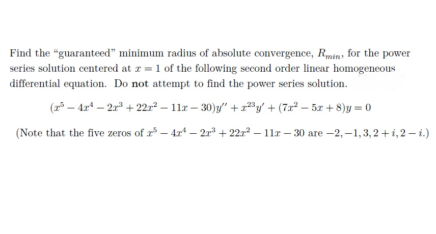 Solved Find the "guaranteed” minimum radius of absolute | Chegg.com
