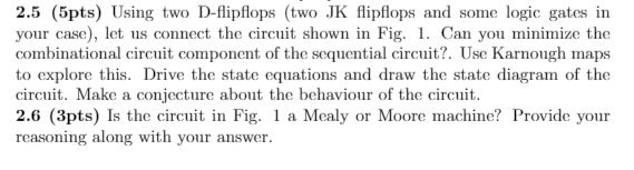 Solved Figure 1: A sequential logic circuit diagram. 2.5 | Chegg.com