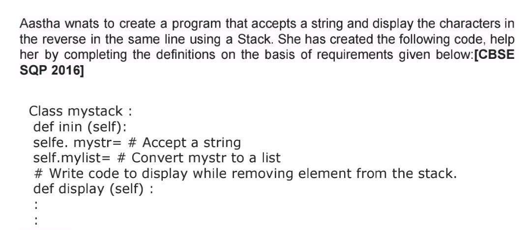 Solved Aastha wnats to create a program that accepts a | Chegg.com
