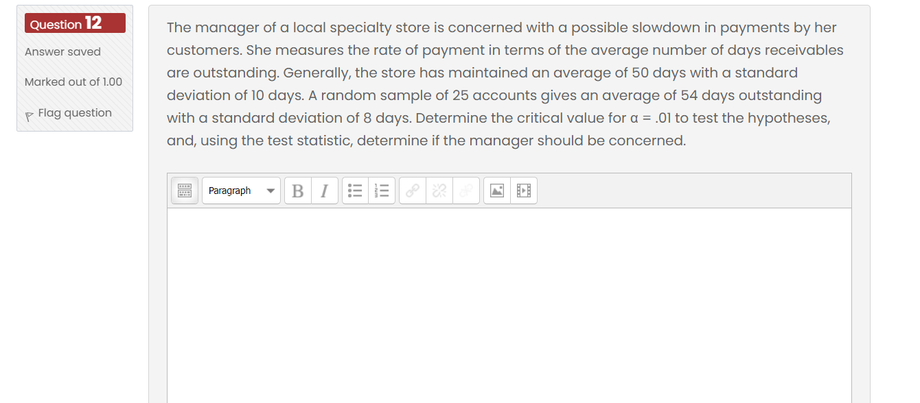 Solved Question 11 Answer saved Marked out of 1.00 Flag | Chegg.com