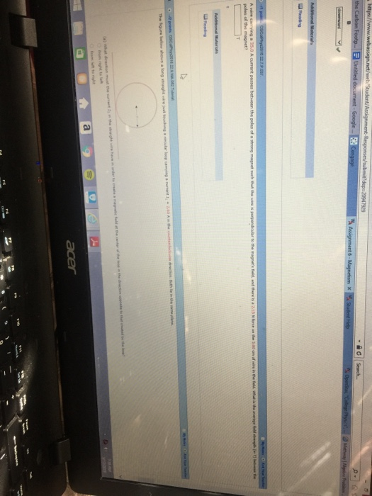 Solved Picture #1A charged particle moving theough a | Chegg.com