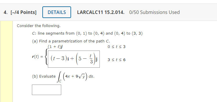 Solved Consider The Following C Line Segments From 0 1
