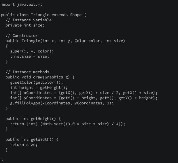 Solved Adding Functionality to Shape and Its Subclasses Now, | Chegg.com