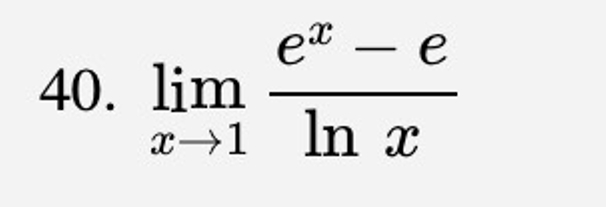 Solved limx→1ex-elnx | Chegg.com