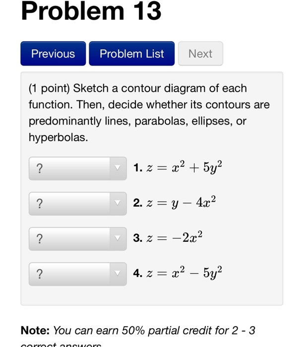 Solved Sketch a contour diagram of each function. Then, | Chegg.com