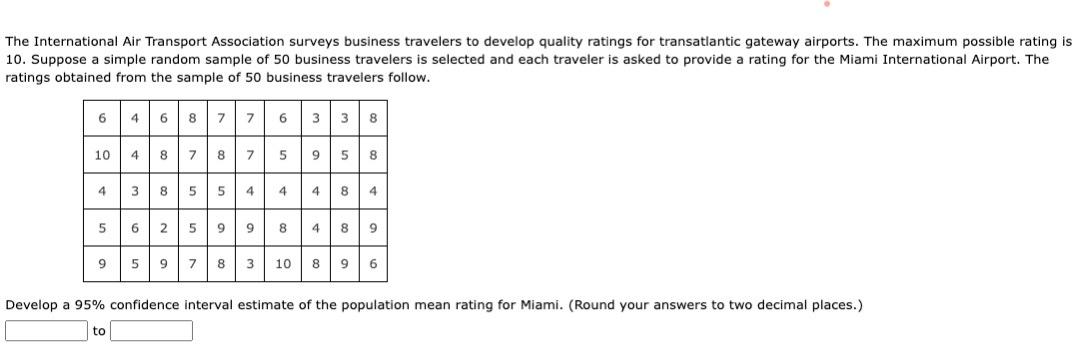 Solved The International Air Transport Association surveys | Chegg.com