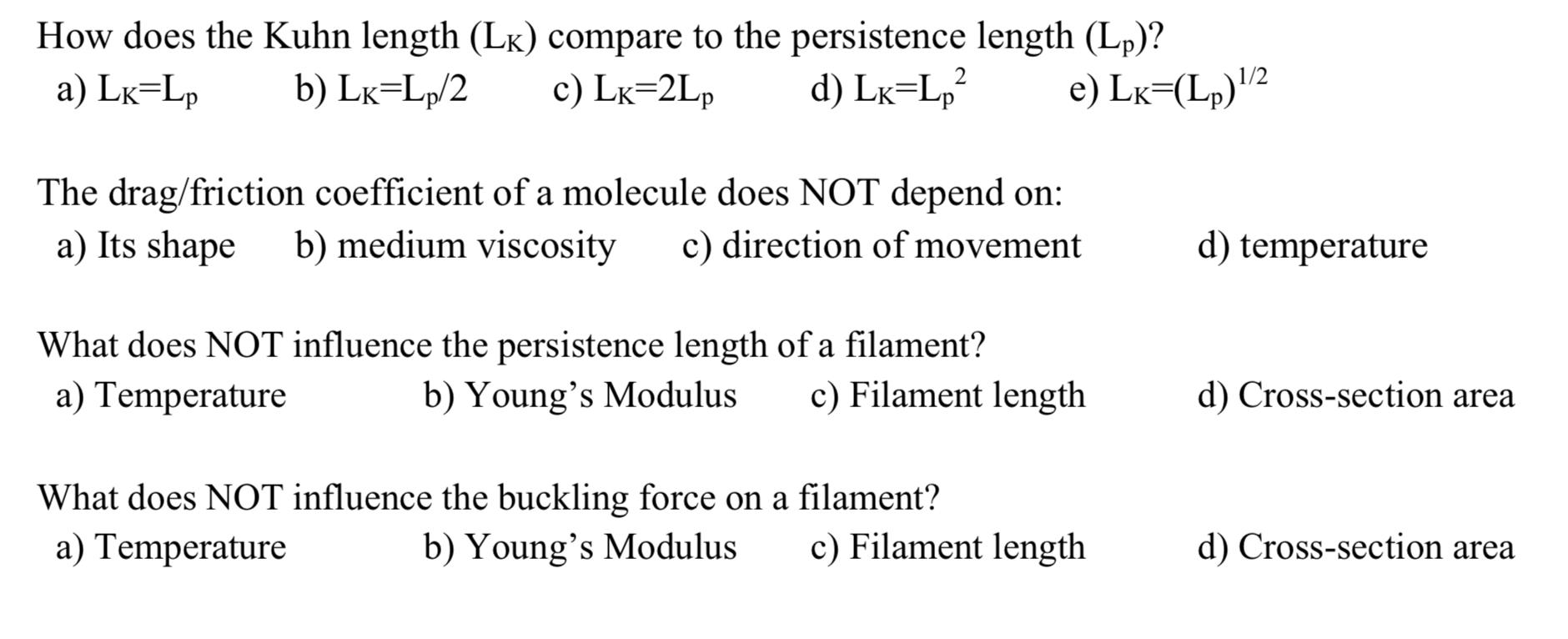 How does the Kuhn length (LK) compare to the | Chegg.com
