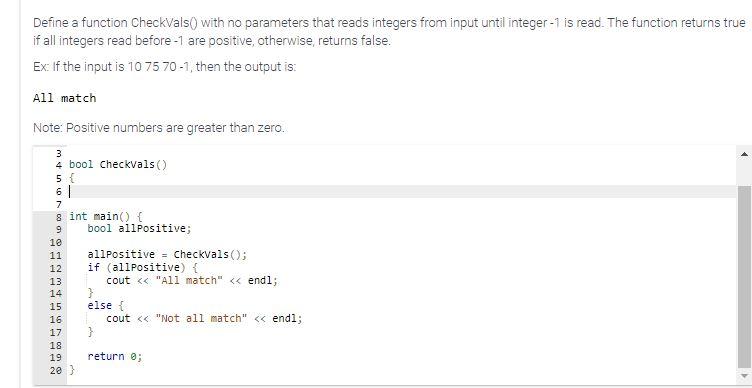 Solved Define a function checkvals() with no parameters that | Chegg.com Solved Define a function checkvals() with no parameters that | Chegg.com