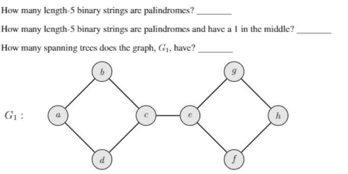 Solved How many length 5 binary strings are palindromes? How | Chegg.com
