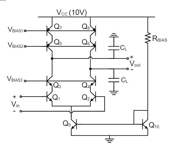 A BJT-based differential cascode amplifier | Chegg.com
