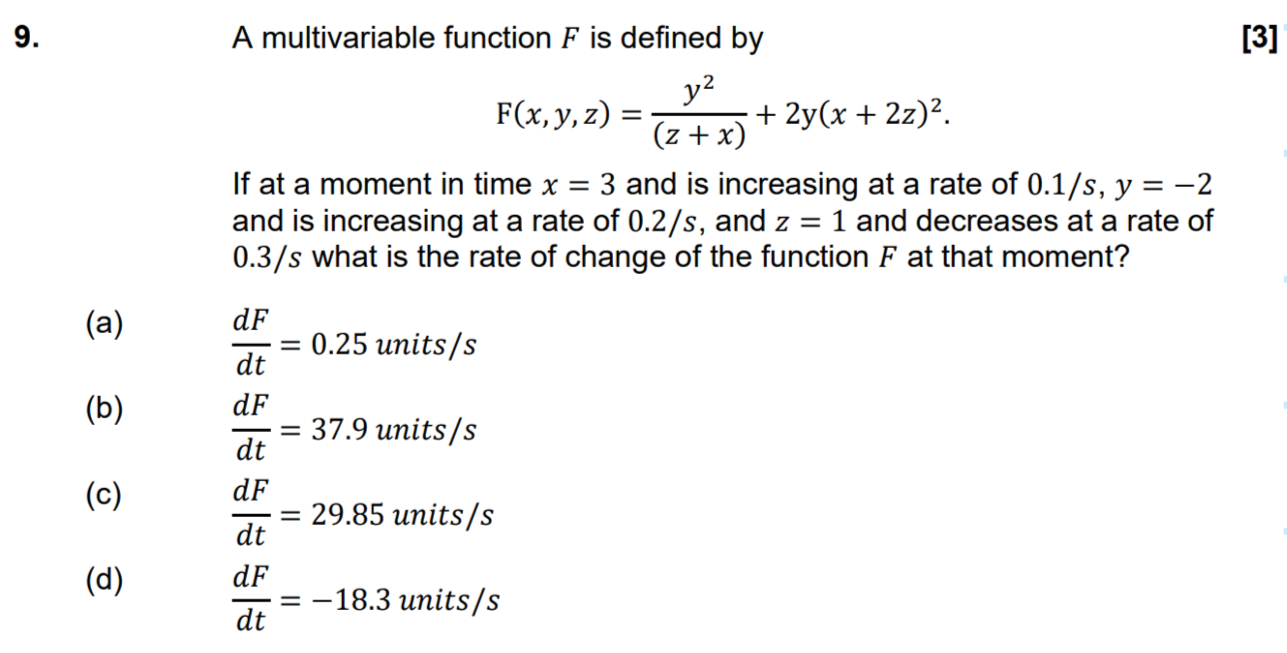 Solved A multivariable function F ﻿is defined | Chegg.com