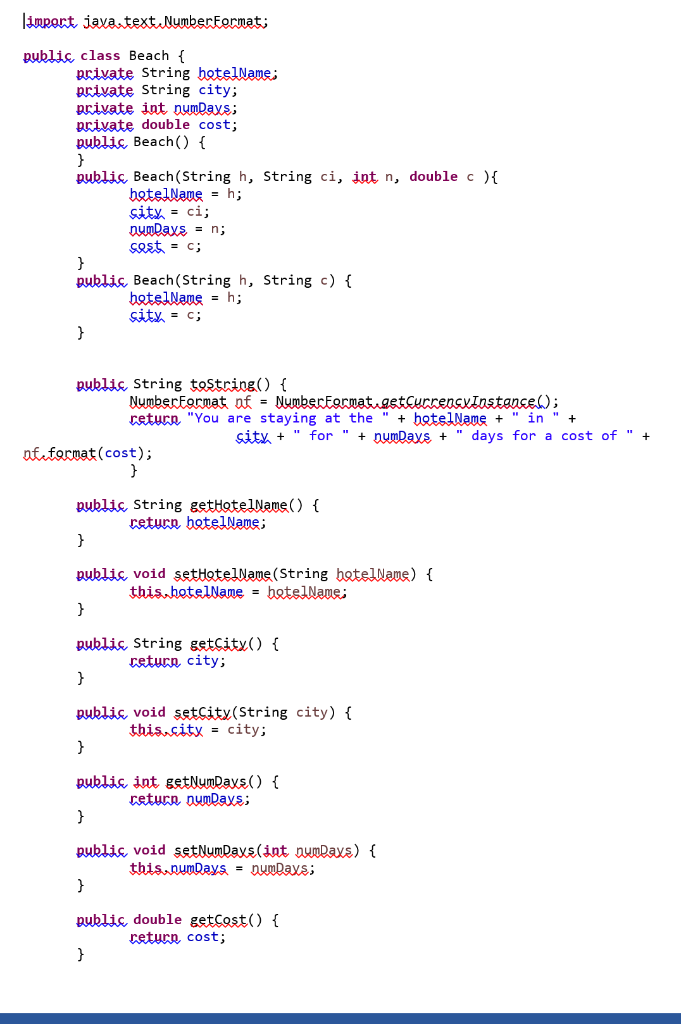 Solved 21. To do: We are going to take your Beach and | Chegg.com