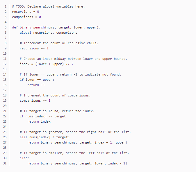 Solved Binary search can be implemented as a recursive | Chegg.com