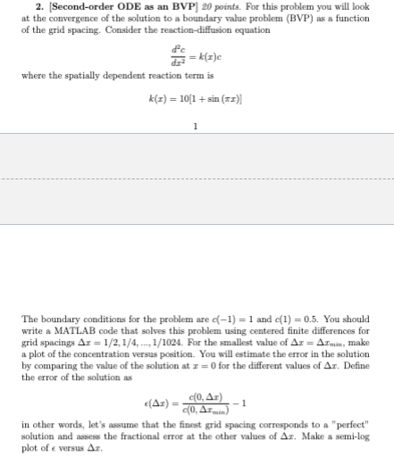 2 [second Order Ode As An Bvp] 20 Points For This