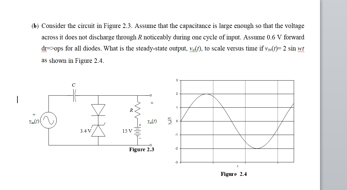 Solved (b) Consider the circuit in Figure 2.3. Assume that | Chegg.com
