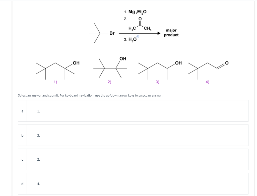 Solved What is the major end product of this sequence of | Chegg.com