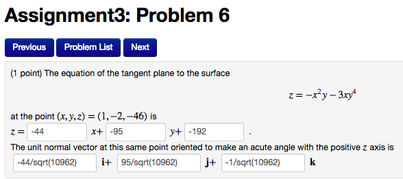 Solved Assignment3: Problem 6 PreviouS Problem List Next (1 | Chegg.com
