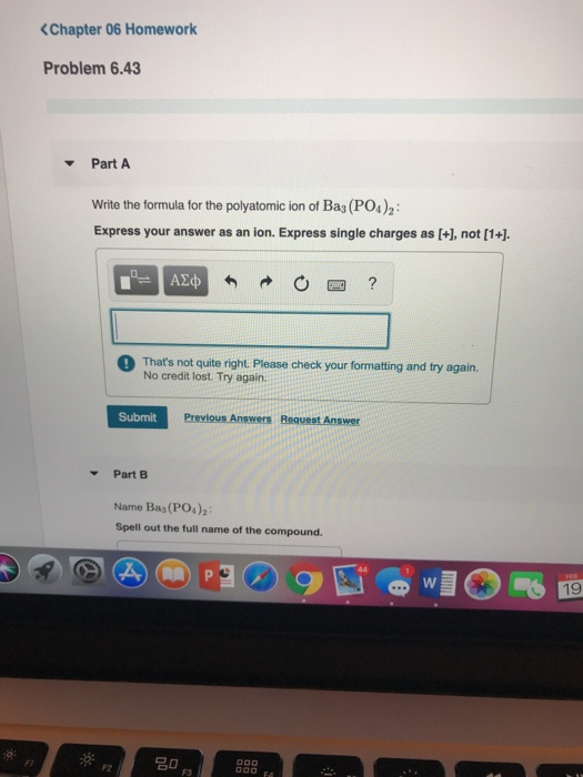Solved blem 6.43 Correct Part C Write the formula for the | Chegg.com