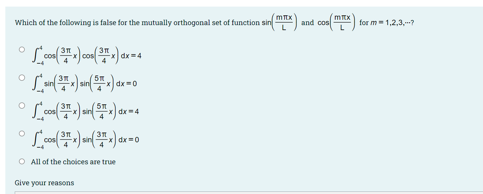 Solved Using even-odd functions properties, which of the | Chegg.com