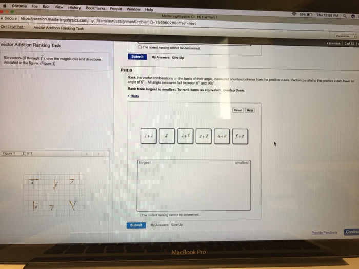 Solved Thu 12:58 a Secure https //se Ch. 10 HW PertVector | Chegg.com