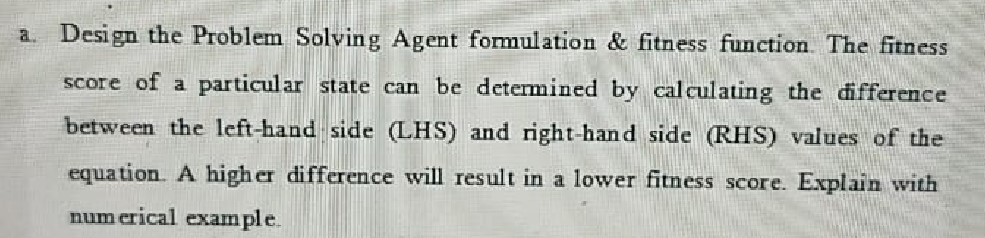 Solved A Design The Problem Solving Agent Formulation And