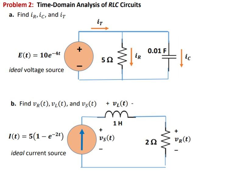 Solved Problem 2: Time-Domain Analysis of RLC Circuits a. | Chegg.com