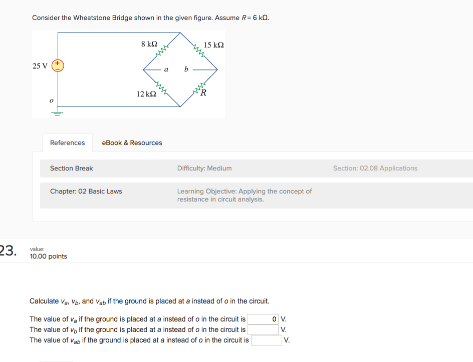 Solved Consider the Wheatstone Bridge shown in the given | Chegg.com