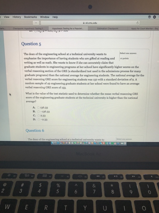 Solved View History Bookmark Window Help oli cmu.edu | Chegg.com