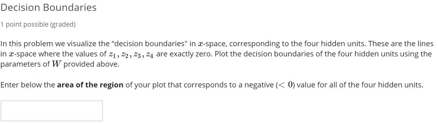 Decision Boundaries 1 point possible (graded) In this | Chegg.com