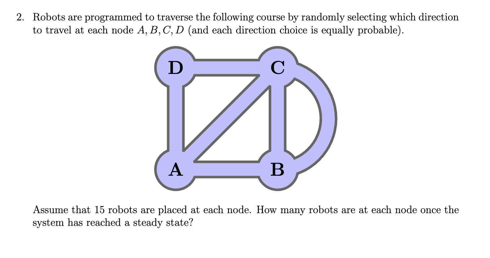 Solved 2. Robots are programmed to traverse the following | Chegg.com