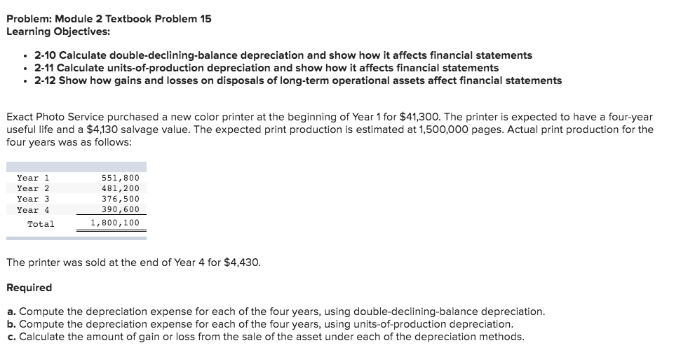 Solved Problem: Module 2 Textbook Problem 15 Learning | Chegg.com