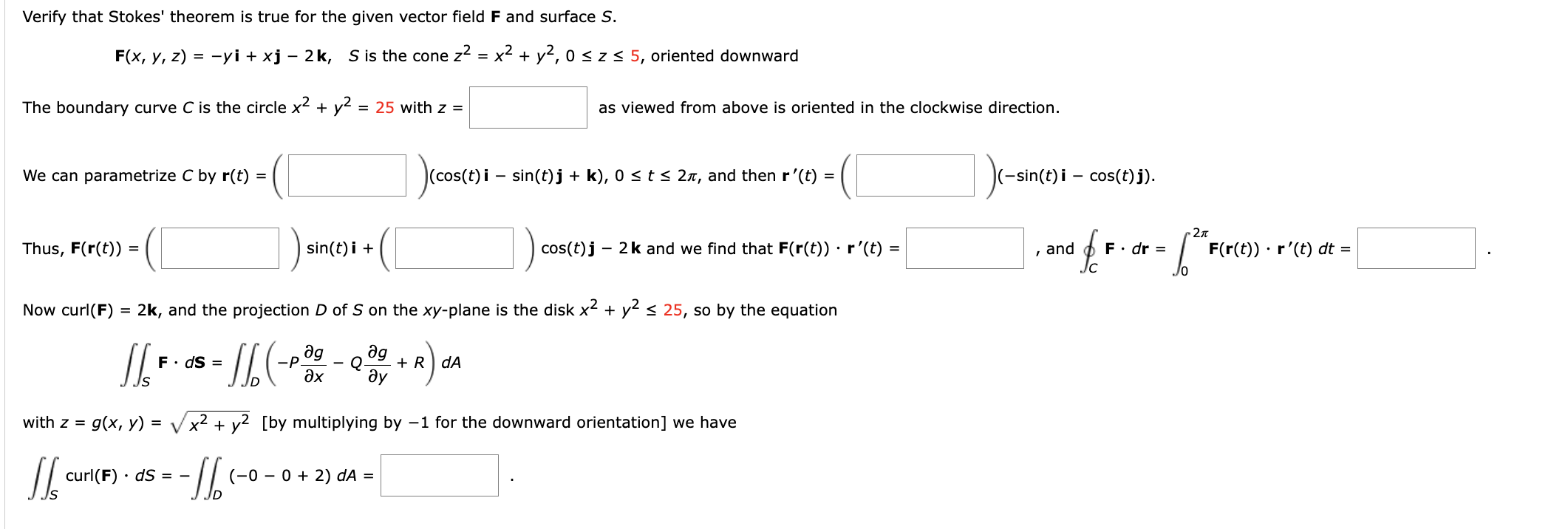 Solved Verify that Stokes' theorem is true for the given | Chegg.com