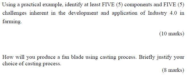 Solved Using a practical example, identify at least FIVE (5) | Chegg.com