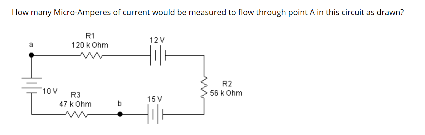 Solved How many Micro-Amperes of current would be measured | Chegg.com